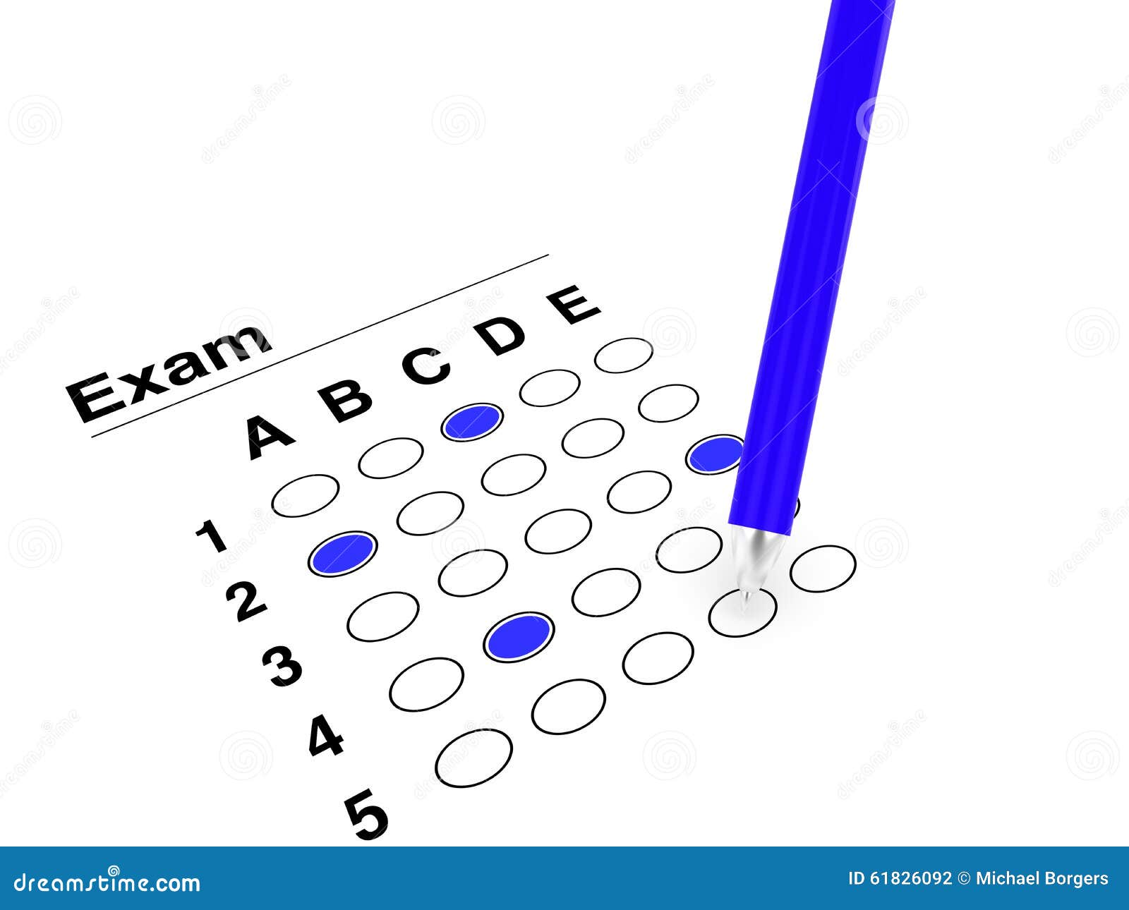 Taking an exam stock illustration. Illustration of choice - 61826092