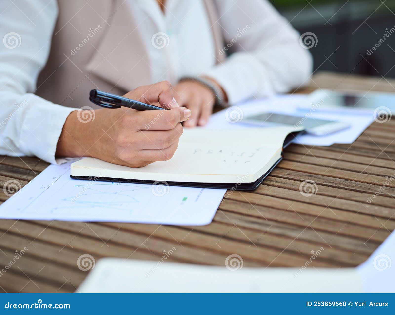Taking Extensive Notes. an Unrecognizable Young Businesswoman Taking ...
