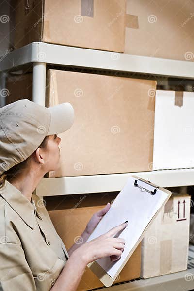 Taking inventory stock image. Image of boxes, professional - 7626817