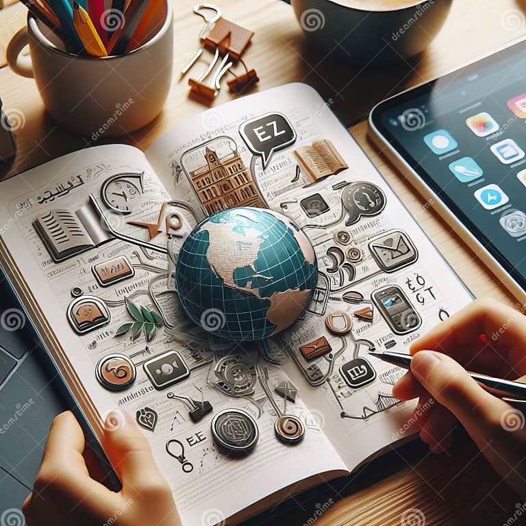 Taking a Language Class Learning a New Language or Improvin La Stock ...