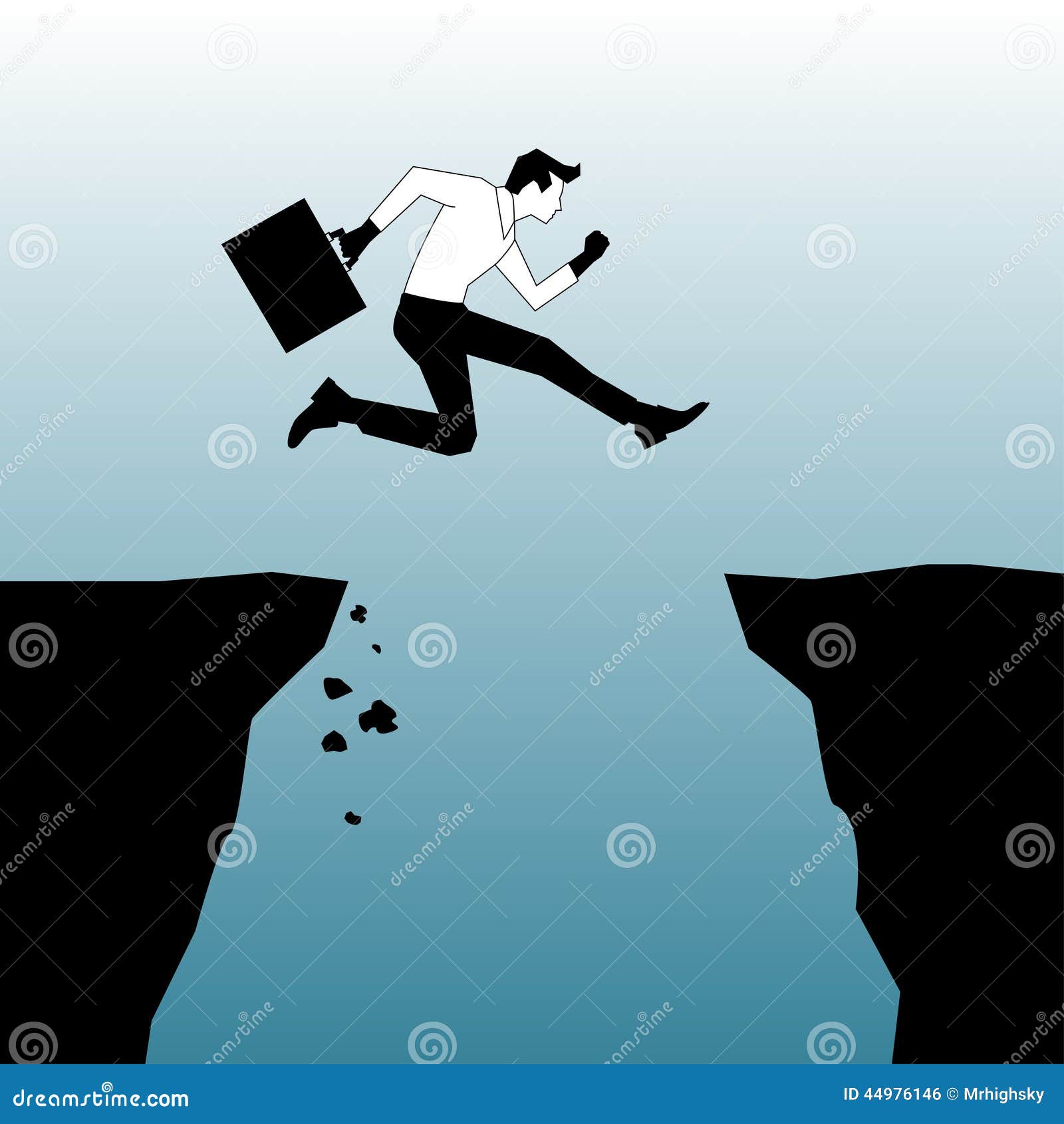 Taking a leap stock vector. Illustration of briefcase - 44976146