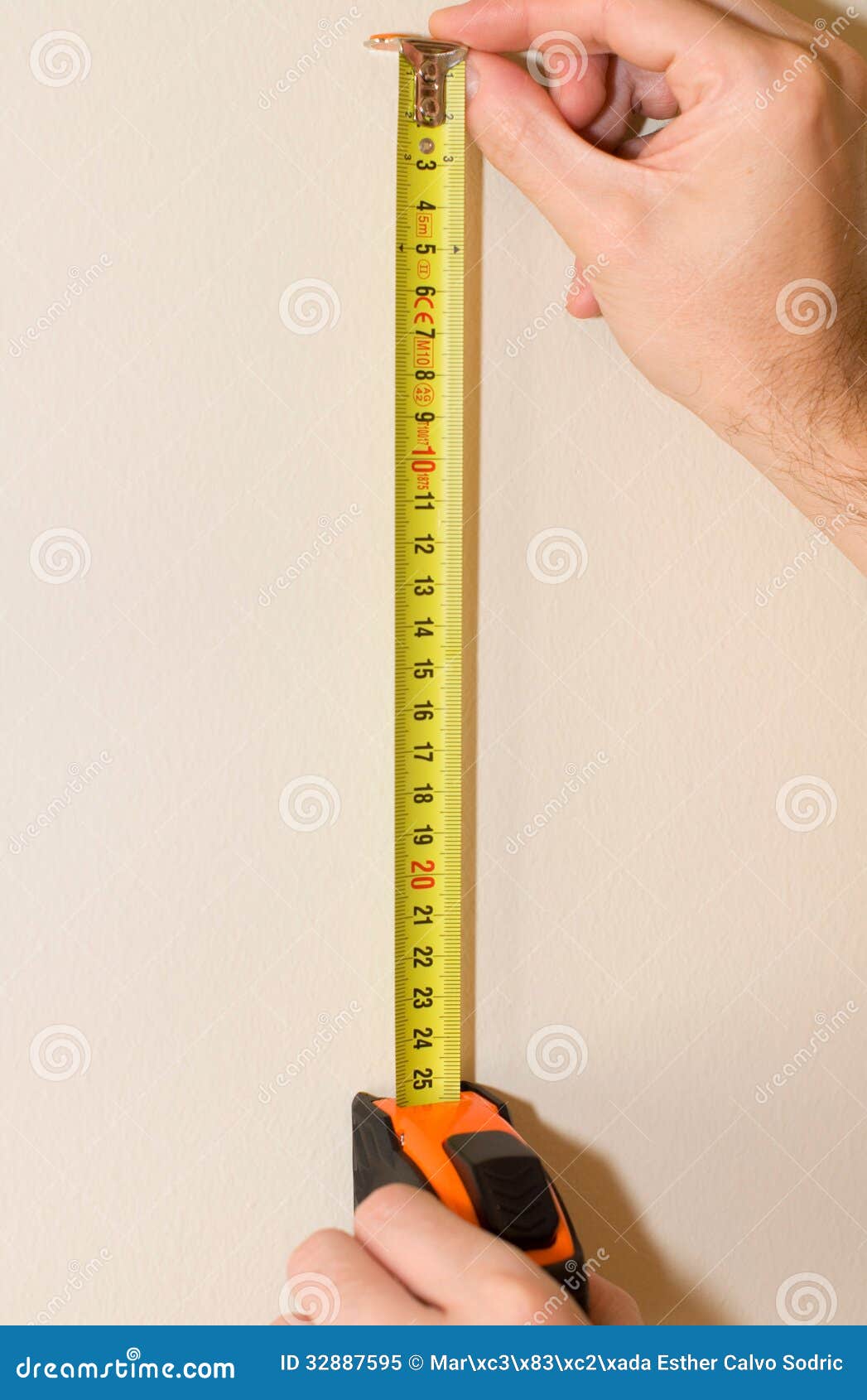 Taking measures stock image. Image of centimeters, hands - 32887595