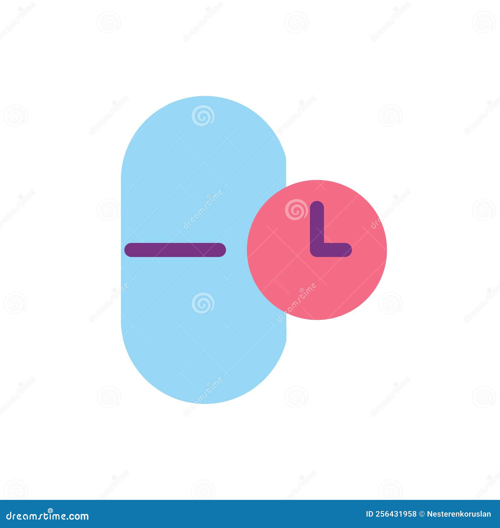 Taking Medicine on Time Flat Color Ui Icon Stock Vector - Illustration ... Taking Medicine on Time Flat Color Ui Icon Stock Vector - Illustration ...
