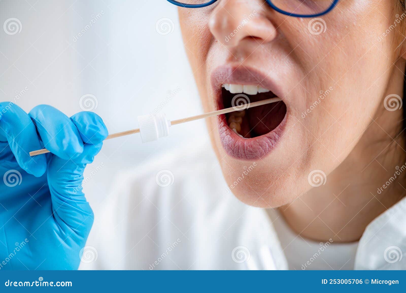 Taking a Mouth Swab for DNA Analysis Stock Photo - Image of ancestry ...