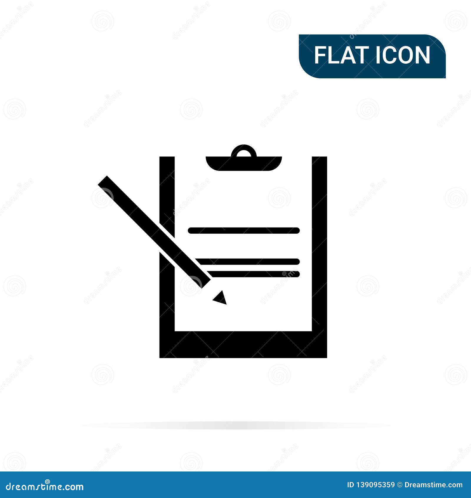 Taking note icon stock vector. Illustration of information - 139095359