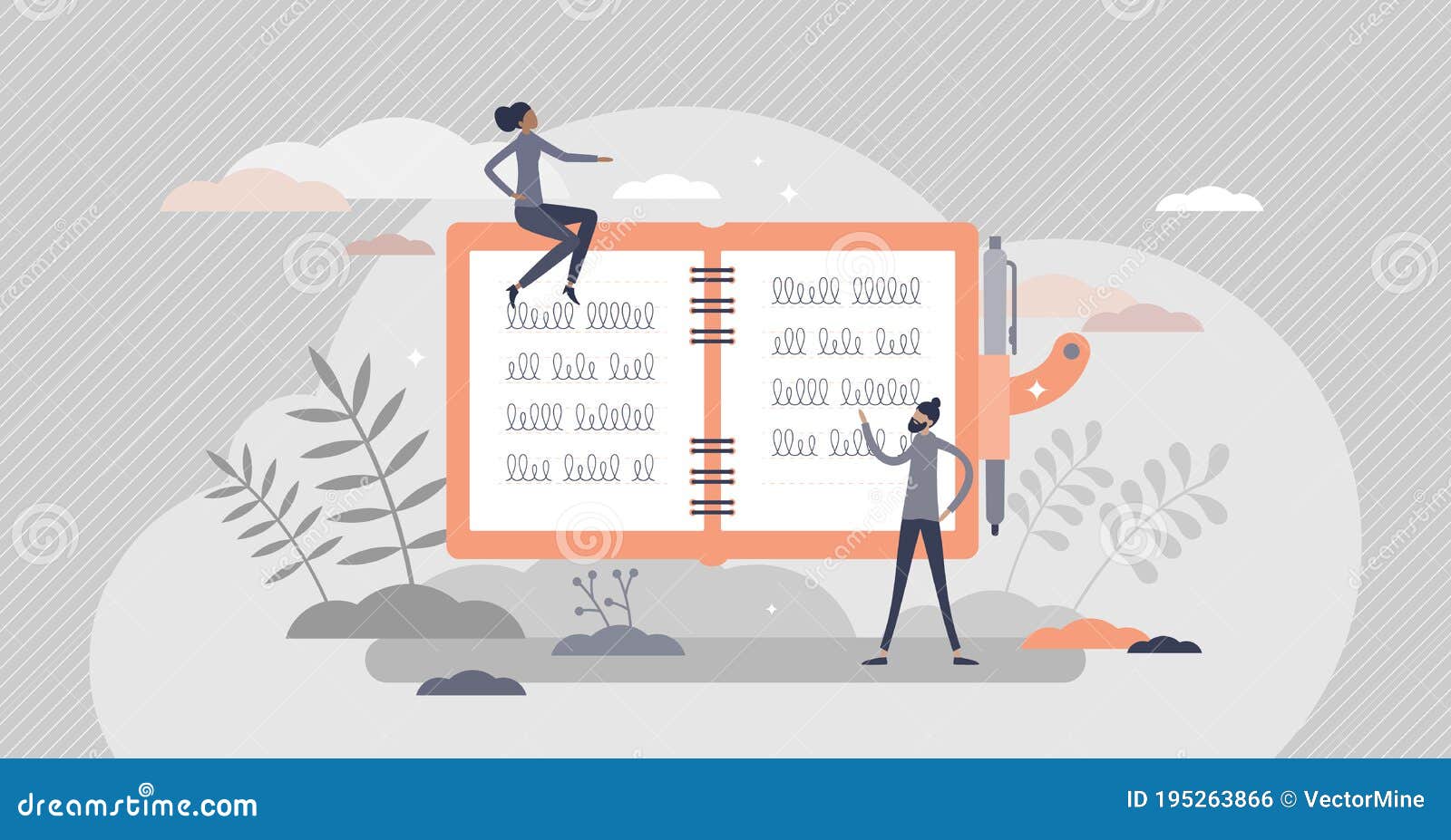 Taking Notes As Writing Process Of Study In Memo Diary Tiny Persons ...