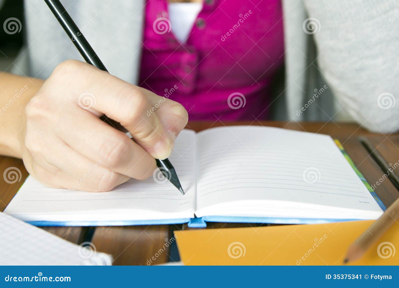 Taking notes stock image. Image of pencil, holding, message - 35375341