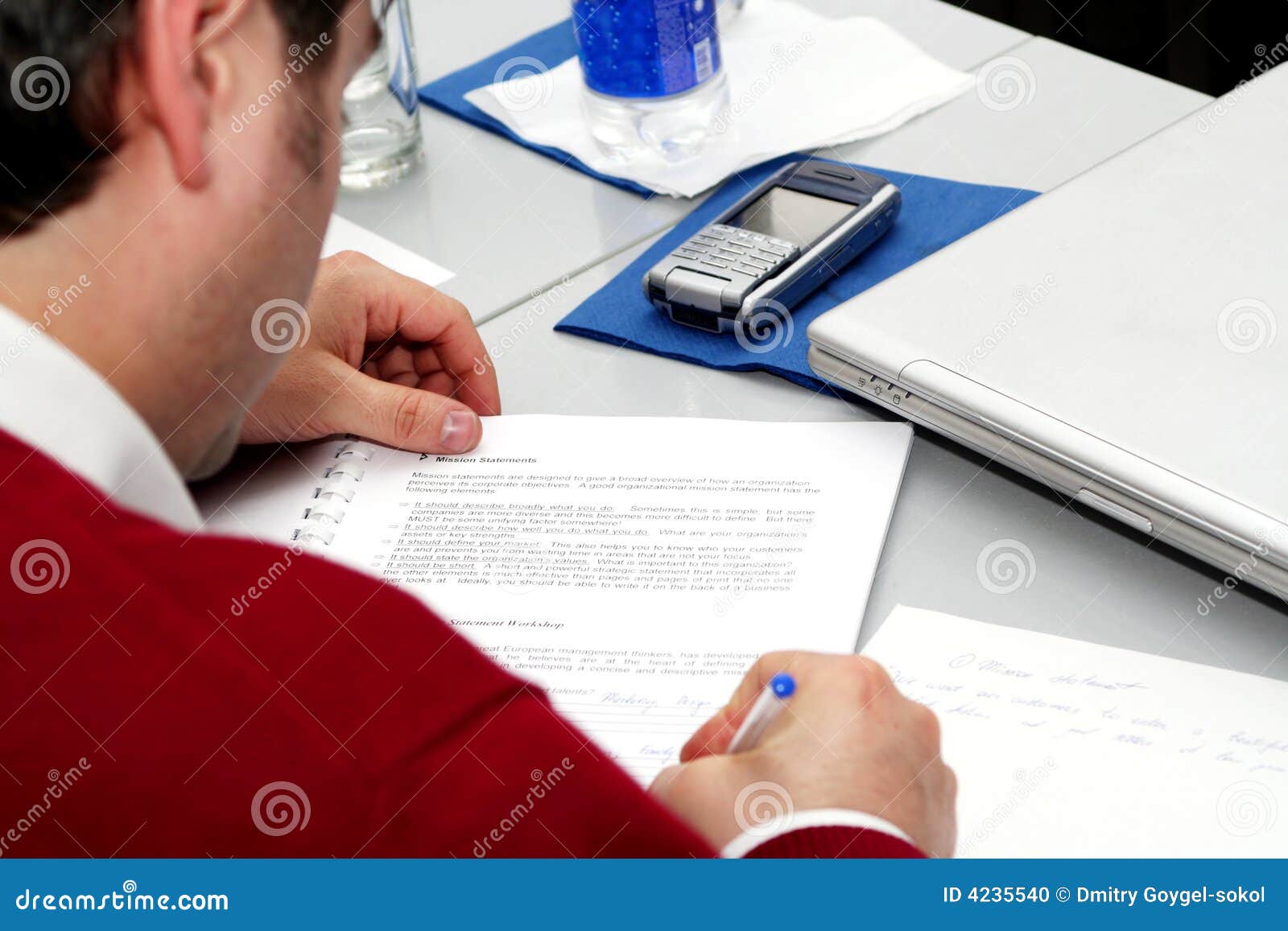 Taking Notes on the Meeting at Boardroom Stock Photo - Image of ...