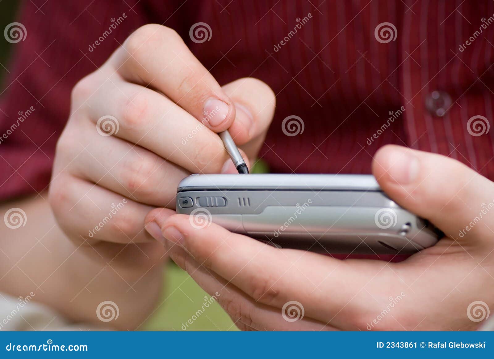 Taking notes on PDA stock image. Image of technology, device - 2343861