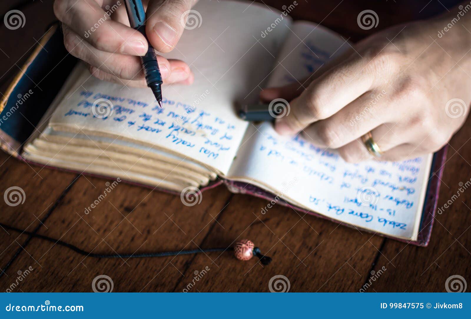 Writing in journal stock image. Image of idea, concept - 99847575