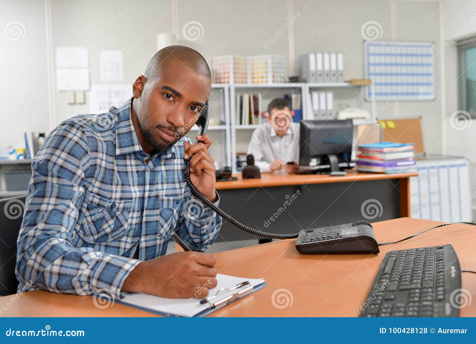 Taking Notes during Phone Call Stock Photo - Image of sheet, note ...