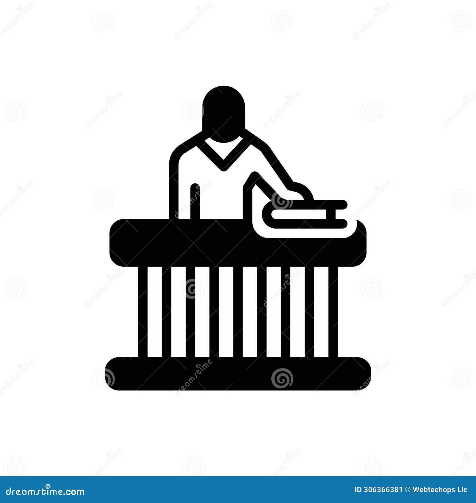 Black Solid Icon for Taking Oath, Oath and Justice Stock Illustration ...