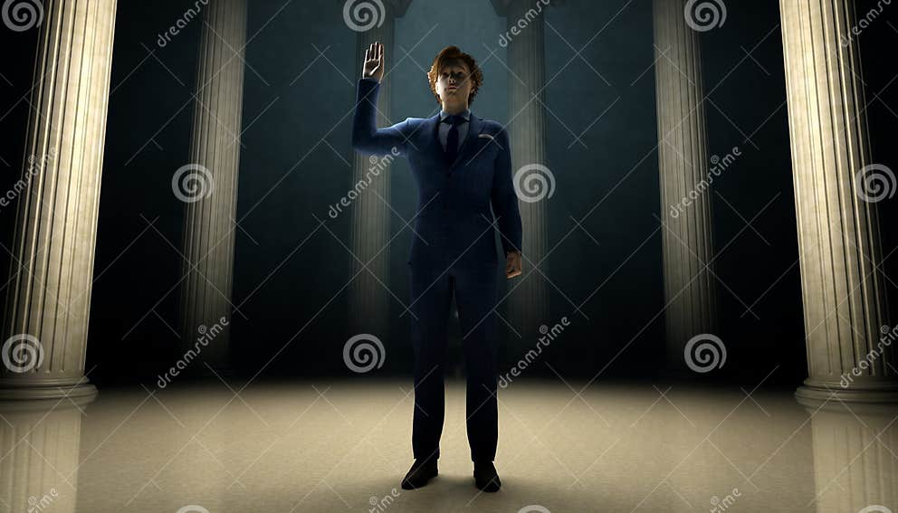 Taking an oath stock illustration. Illustration of promise - 96057751
