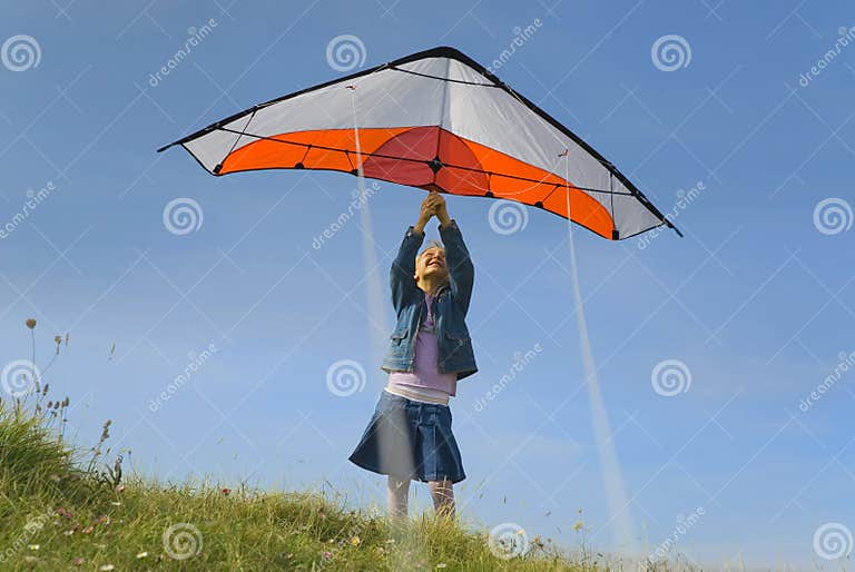 Taking off the kite stock photo. Image of climbing, blowing - 3415896