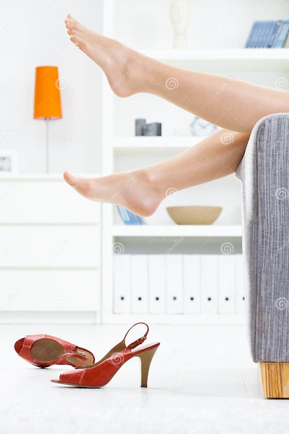 Taking off shoes stock image. Image of elegance, human - 11186343