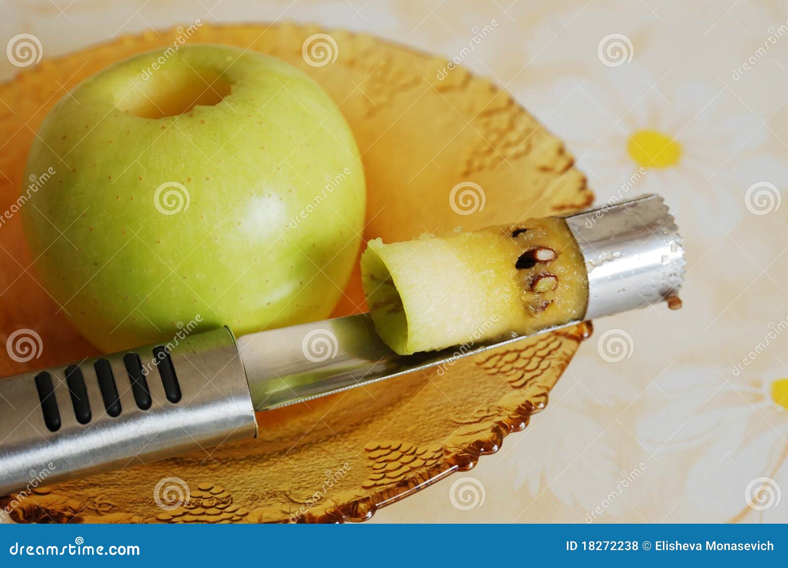 Taking out an apple core stock photo. Image of carefully - 18272238