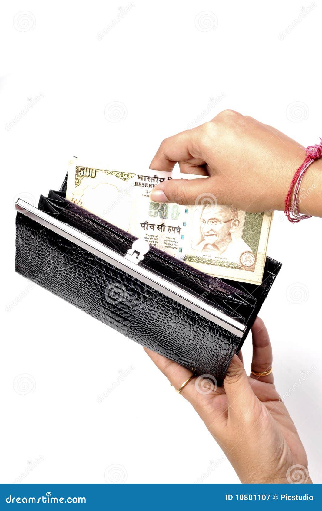 Taking out the money stock image. Image of female, white - 10801107