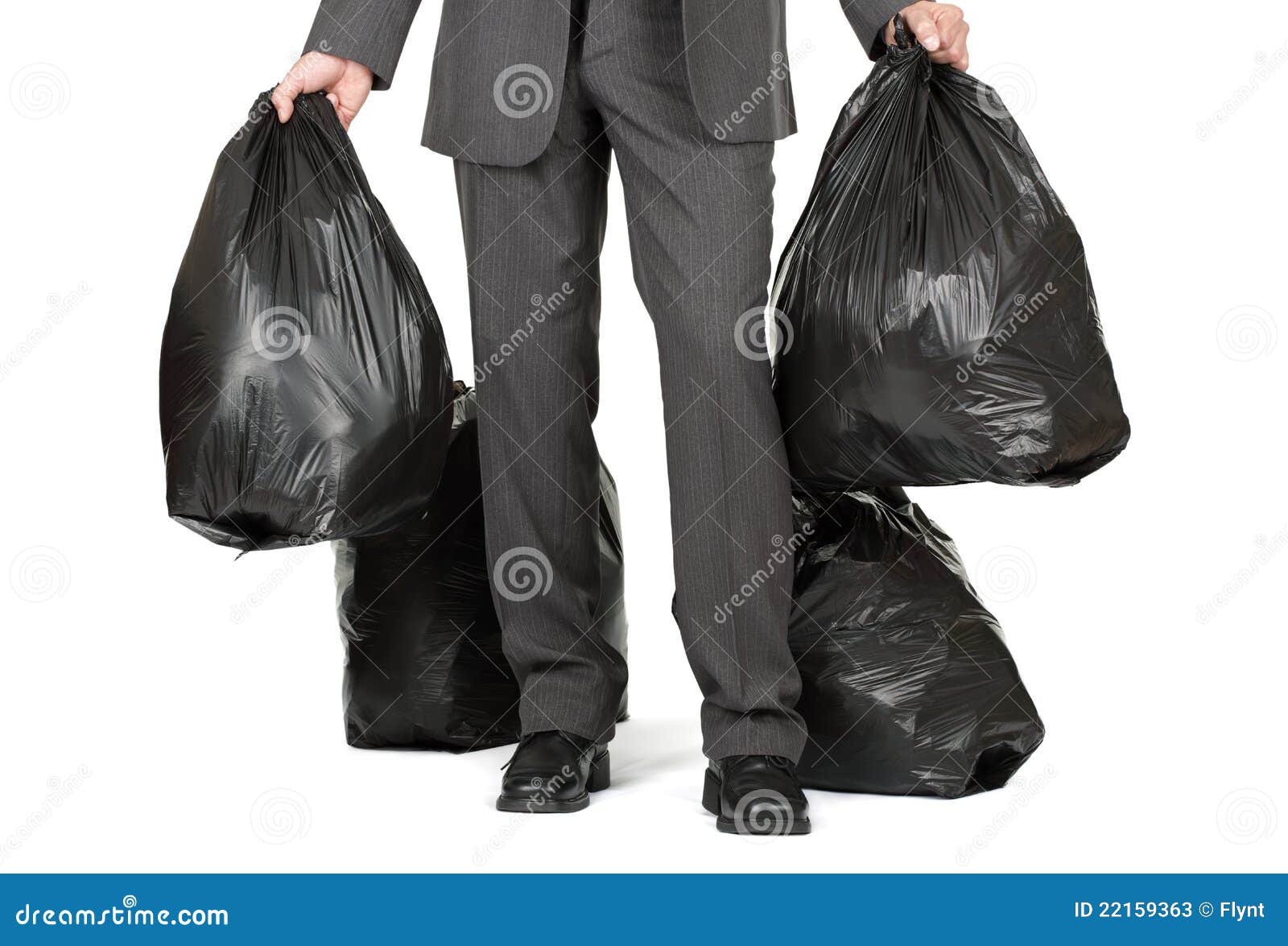 Taking out the trash stock image. Image of picking, black - 22159363