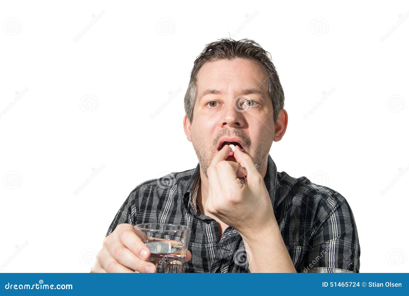 Taking painkiller stock photo. Image of painkiller, healthy - 51465724