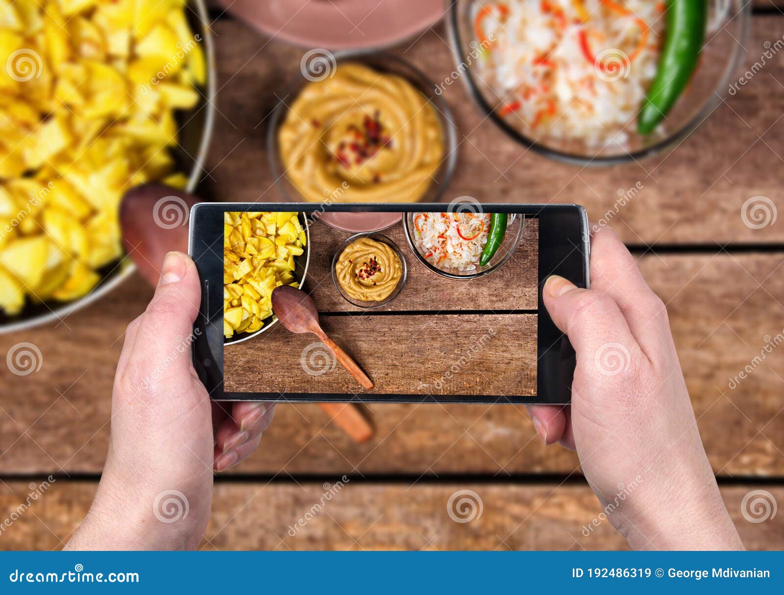 Taking photo of food stock image. Image of colorful - 192486319