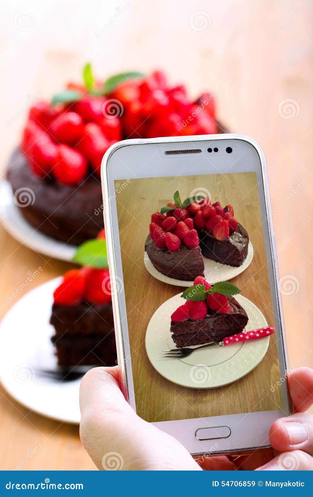 Taking picture of a cake stock image. Image of network - 54706859