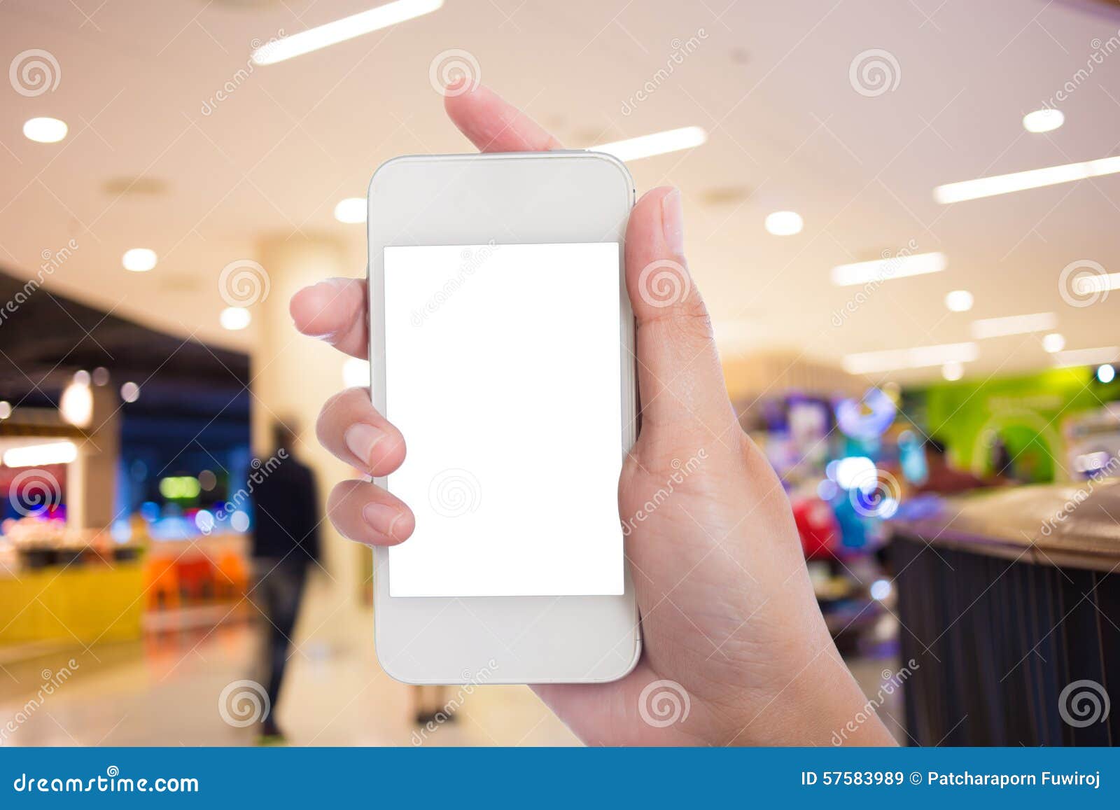 Taking Picture with Mobile, Smart Phone in Shopping Mall. Stock Image ...