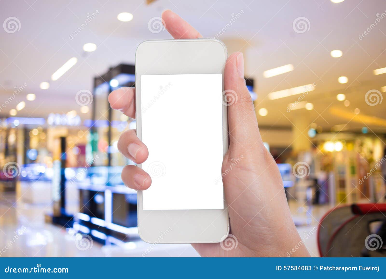 Taking Picture with Mobile, Smart Phone in Shopping Mall. Stock Image ...