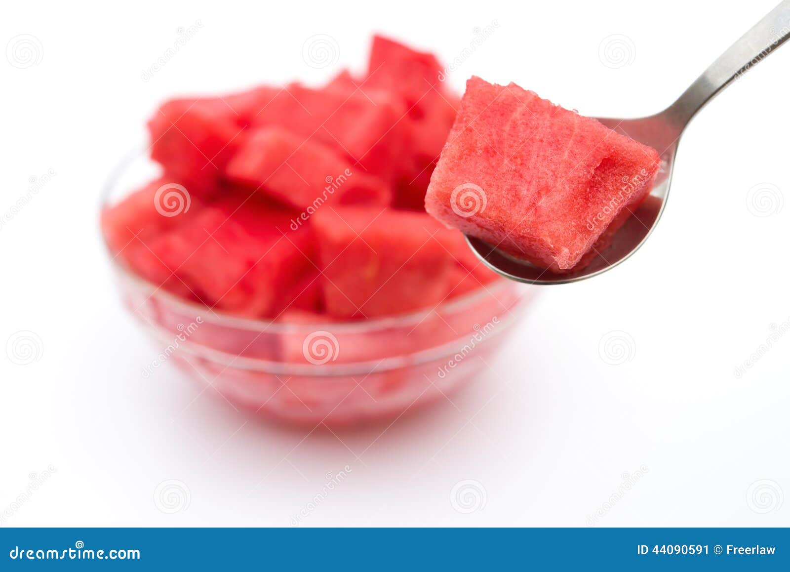 Taking a Piece of Watermelon by Spoon Stock Image - Image of tropical ...