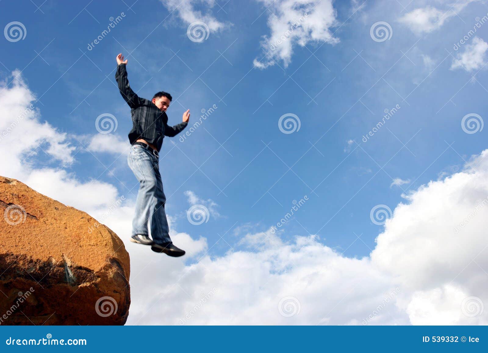 Taking the plunge stock photo. Image of stand, jump, climbing - 539332
