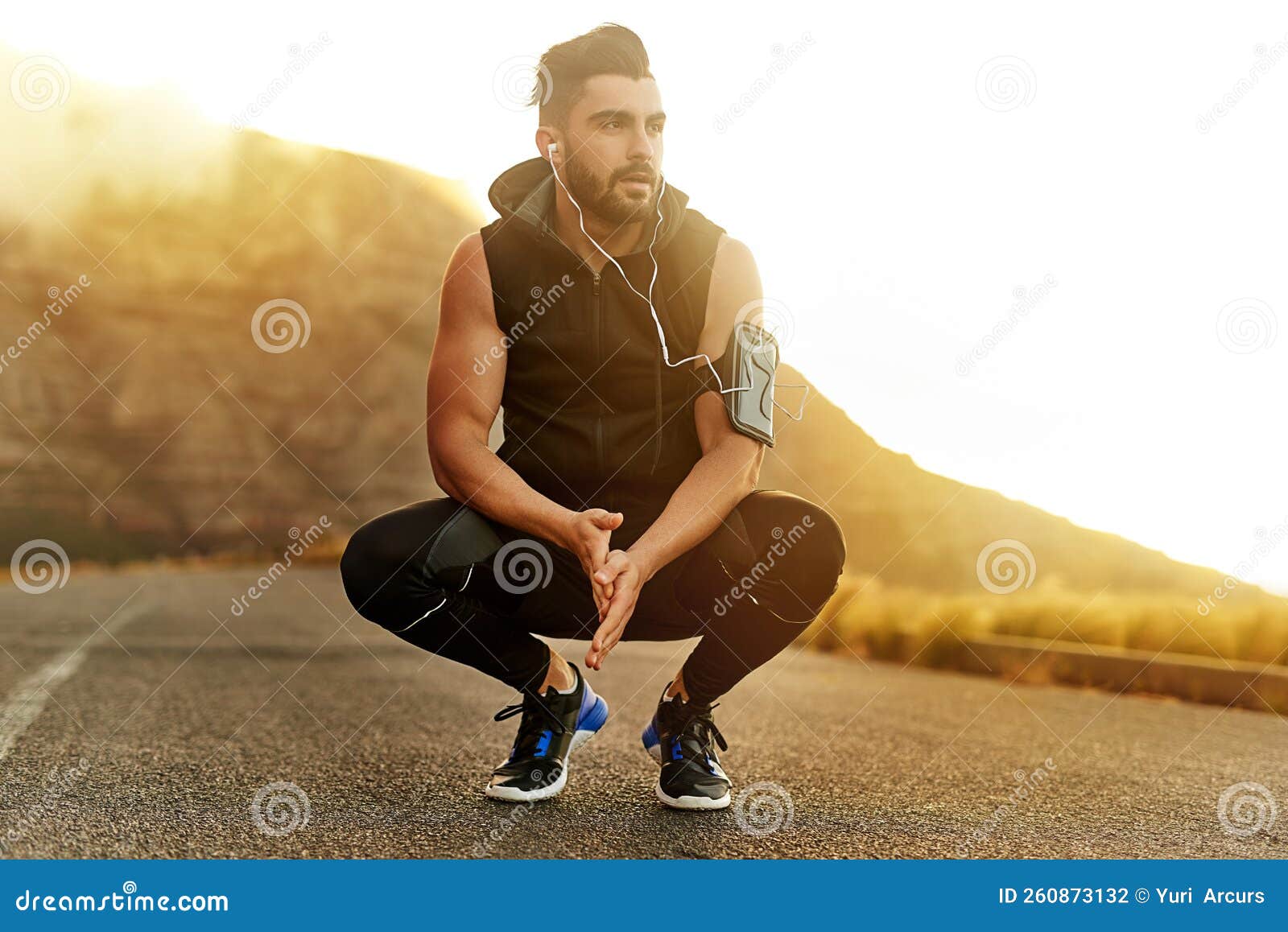 Taking a Quick Break before I Keep Going. a Young Man Exercising ... Taking a Quick Break before I Keep Going. a Young Man Exercising ...