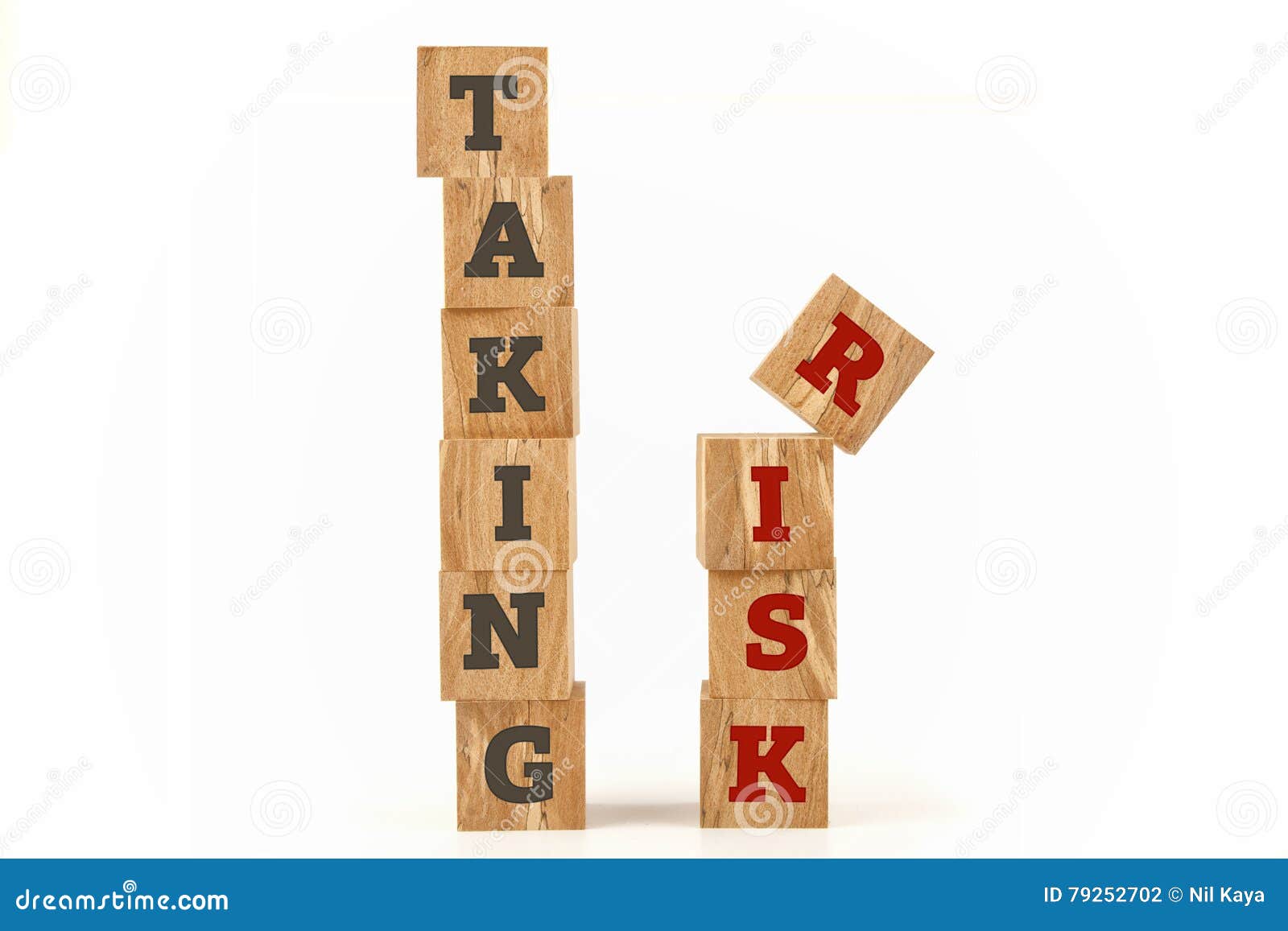 Taking Risk Word Written on Cube Shape. Stock Photo - Image of growth ...