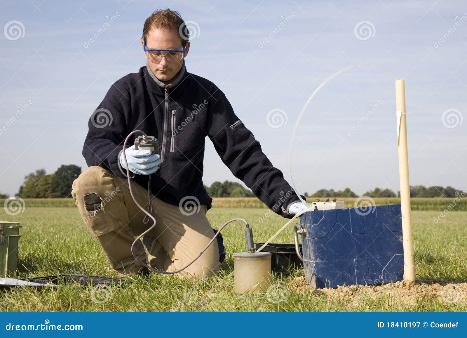 Taking Samples, Environmental Resear Stock Image - Image of work ...