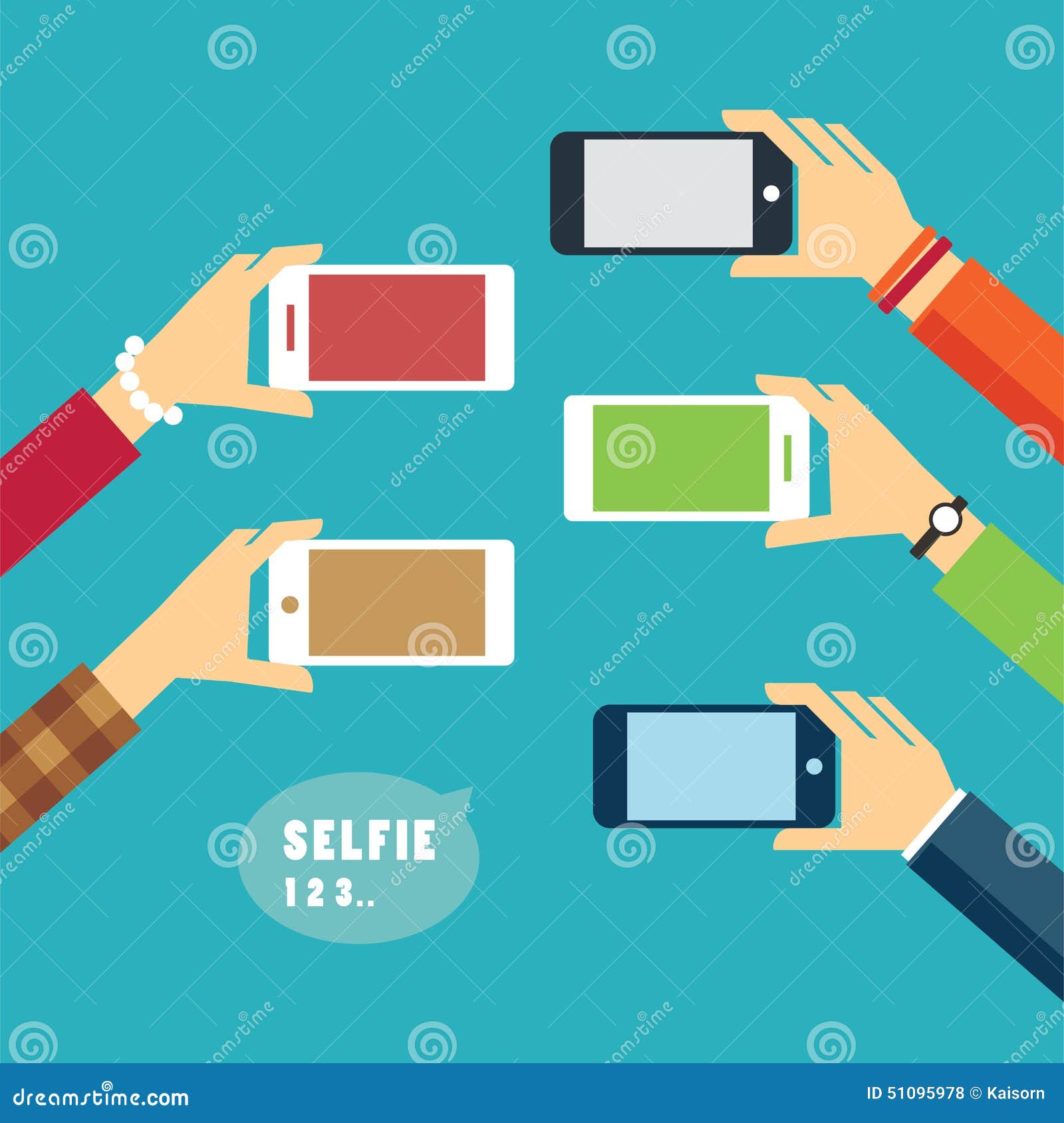 Selfie Photo For Social Media. Vector Simple. Phone Snap. Stickman No ...