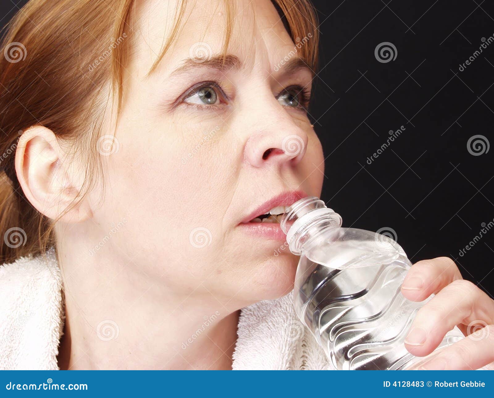 Taking a sip stock image. Image of female, quench, water - 4128483