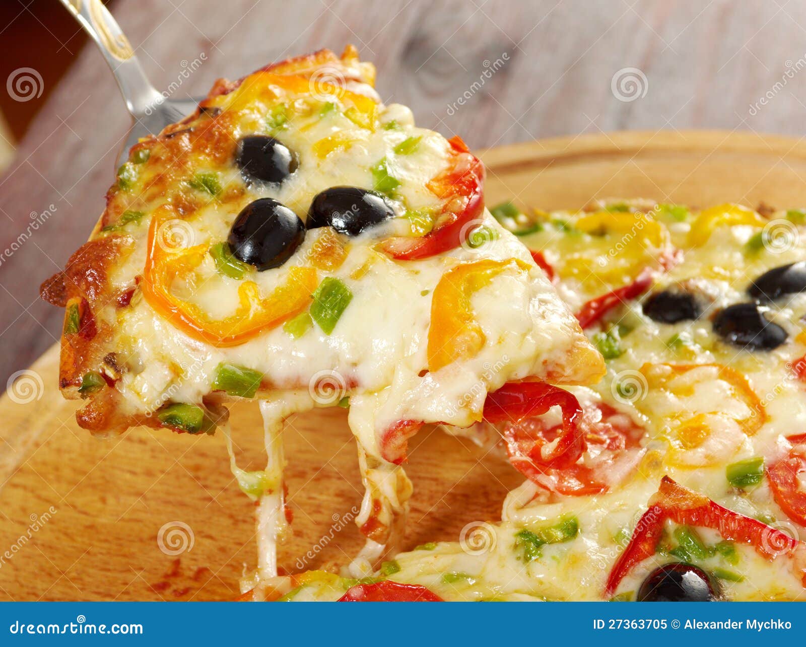 Taking Slice of Pizza,melted Cheese Dripping Stock Image - Image of ...