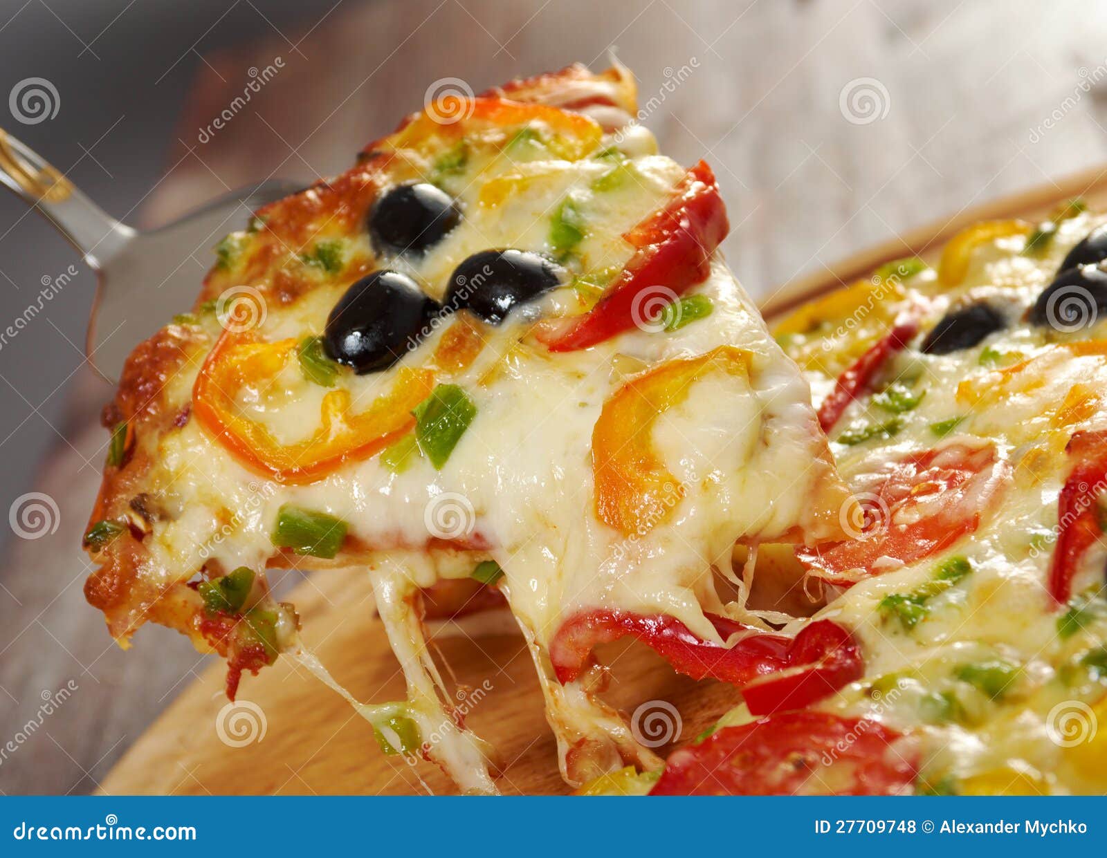 Taking Slice of Pizza,melted Cheese Dripping Stock Photo - Image of ...