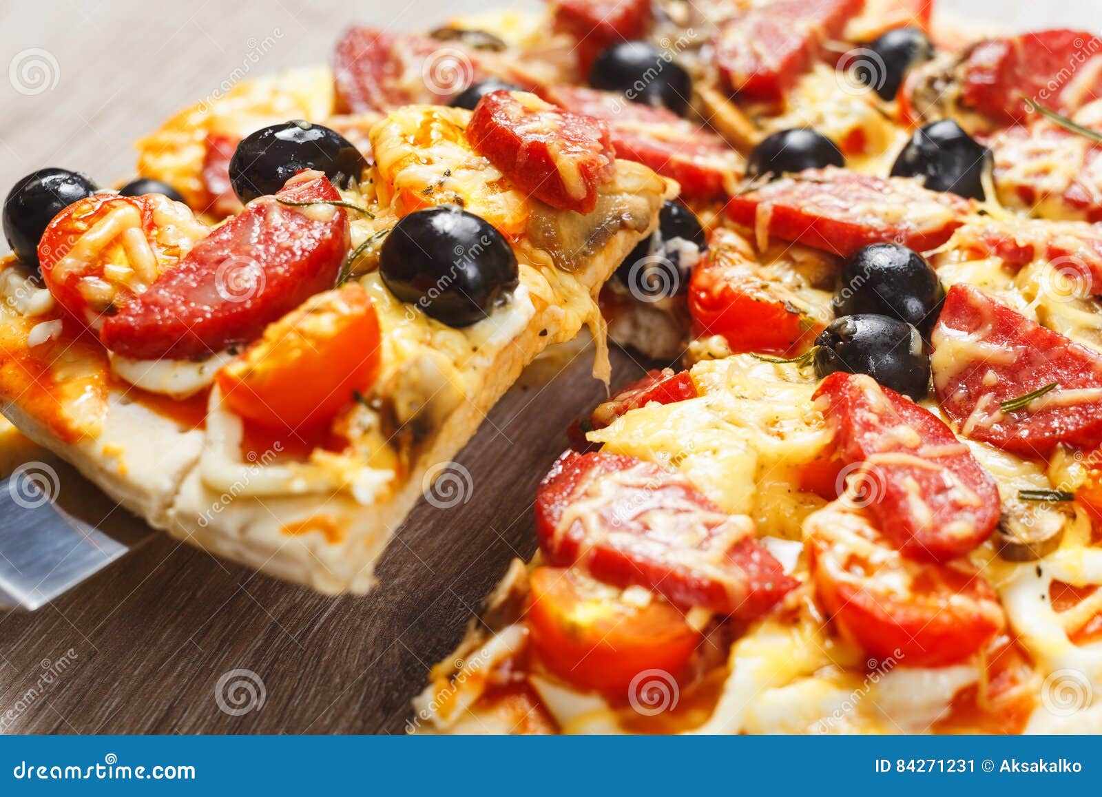 Taking slice of pizza stock image. Image of melted, dripping - 84271231