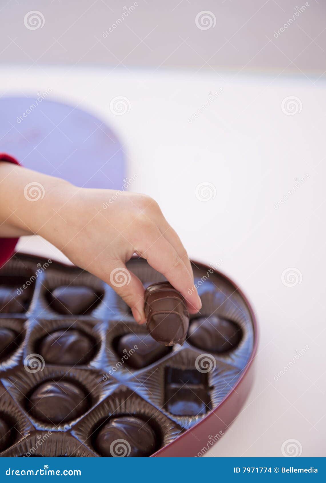 Taking some chocolate stock photo. Image of cute, finger - 7971774