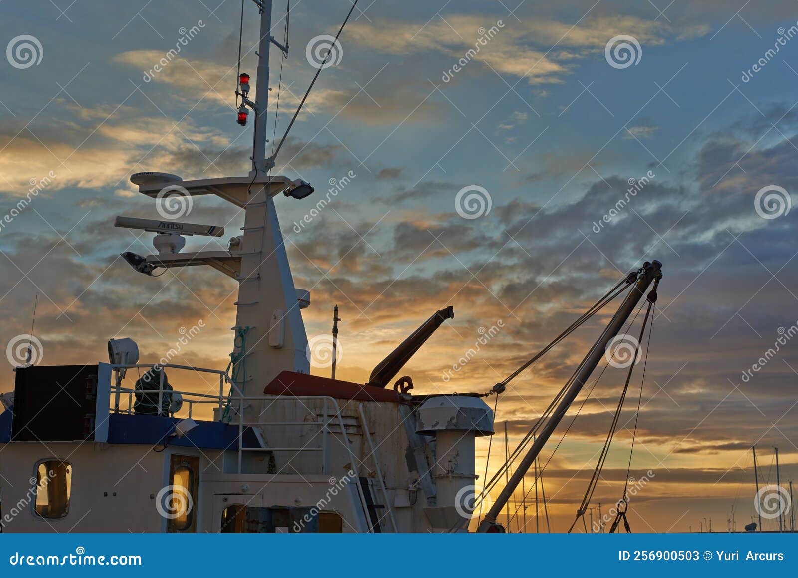 Taking a Trip Over the Ocean. a Large Sailing Ship. Stock Image - Image ...