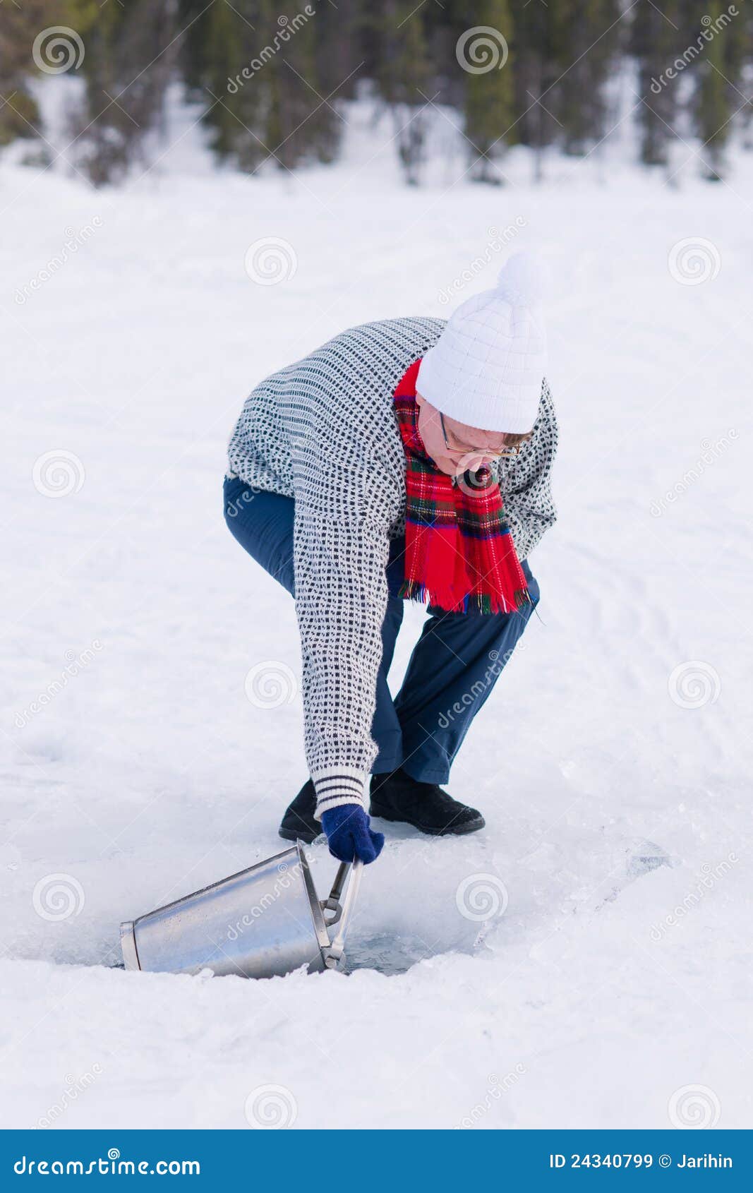 Taking water stock image. Image of water, woman, woolly - 24340799