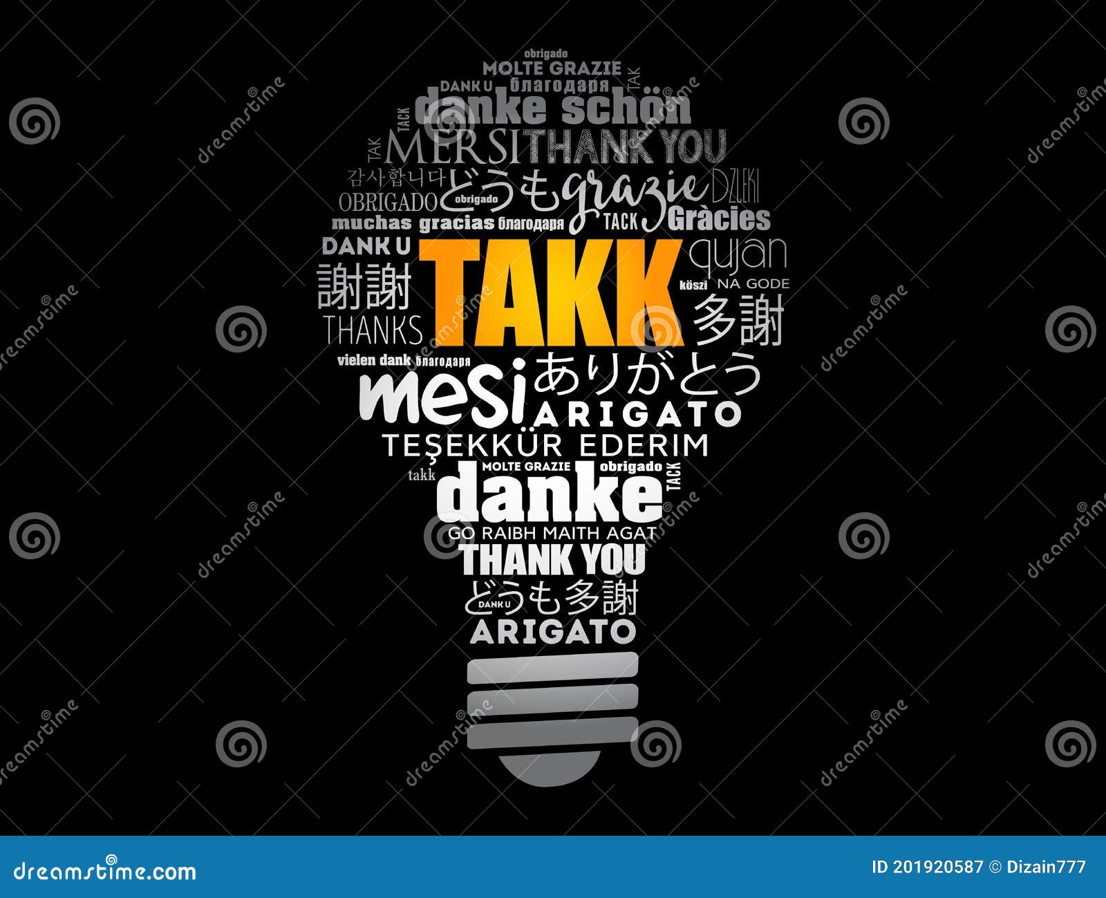 Takk Thank You In Icelandic Word Cloud In Different Languages With ...