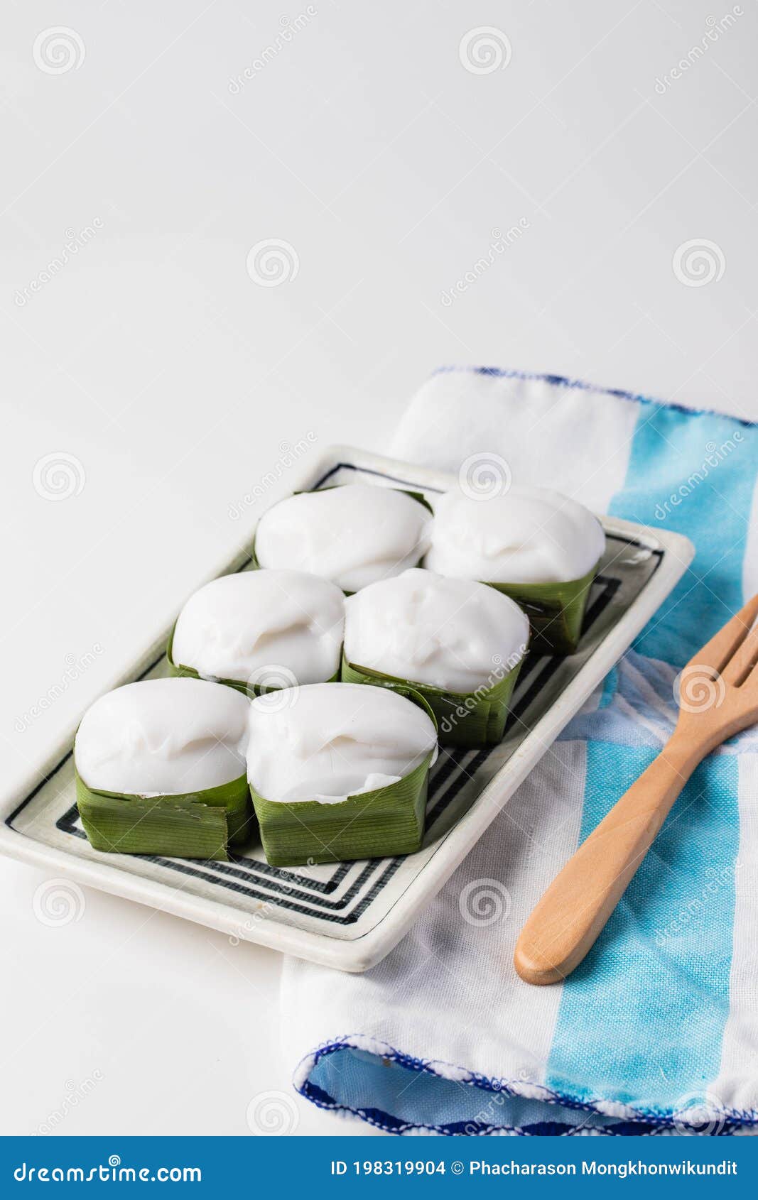 Tako with Coconut Milk and Thai Dessert Stock Photo - Image of cooking ...