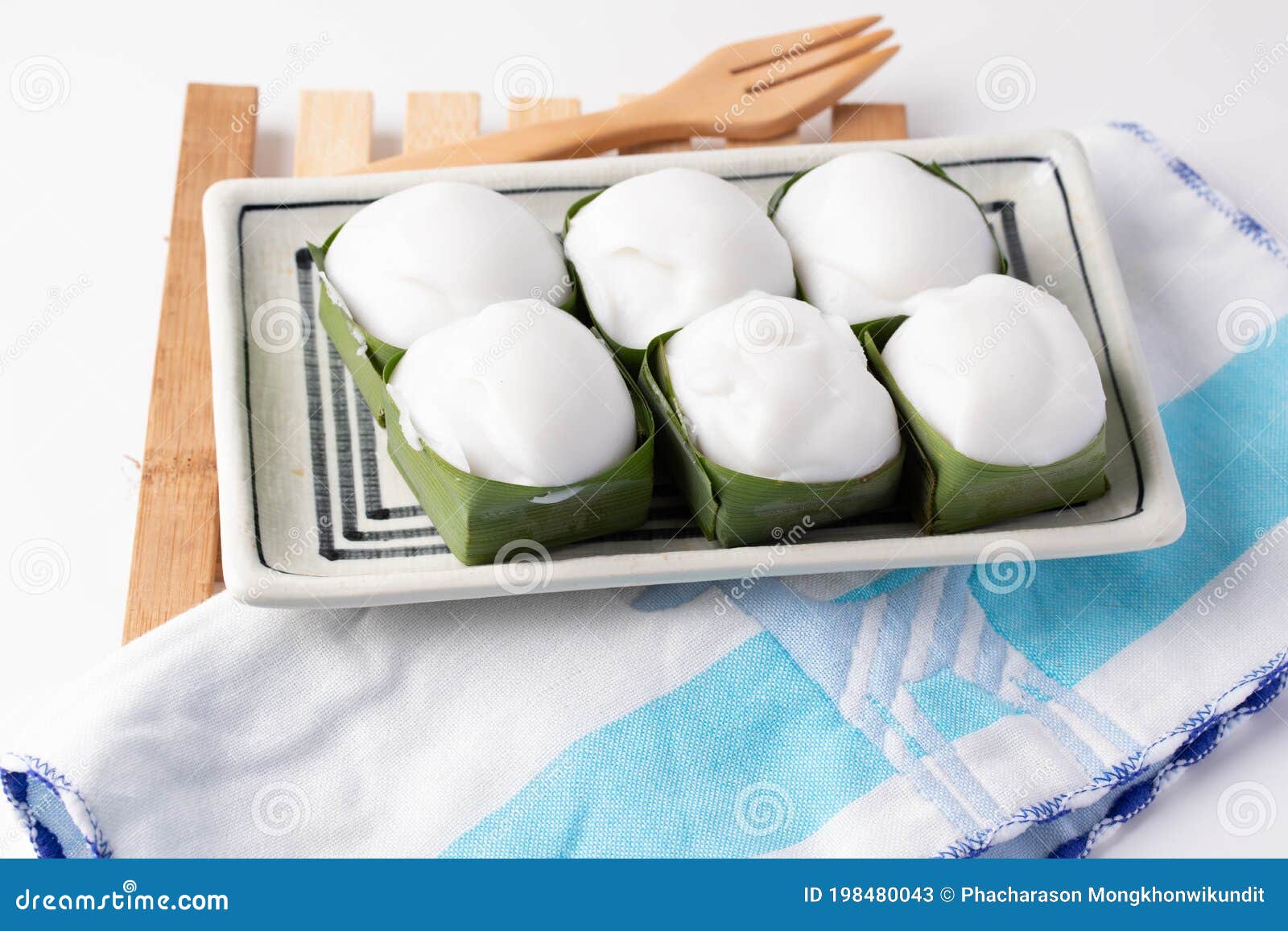 Tako with Coconut Milk and Thai Dessert Stock Image - Image of ...