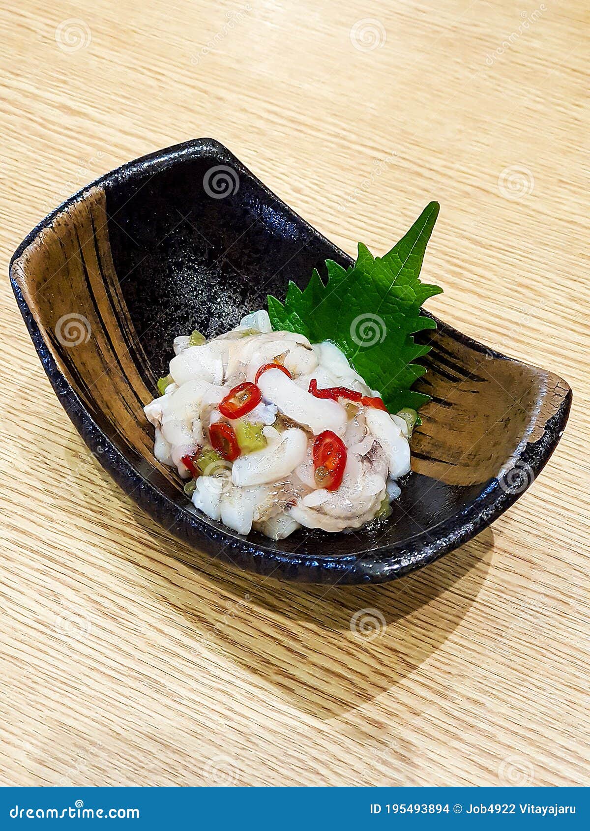 Tako Wasabi Is Japanese Raw Squid Mixing With Wasabi, Shoyu, Mirin ...