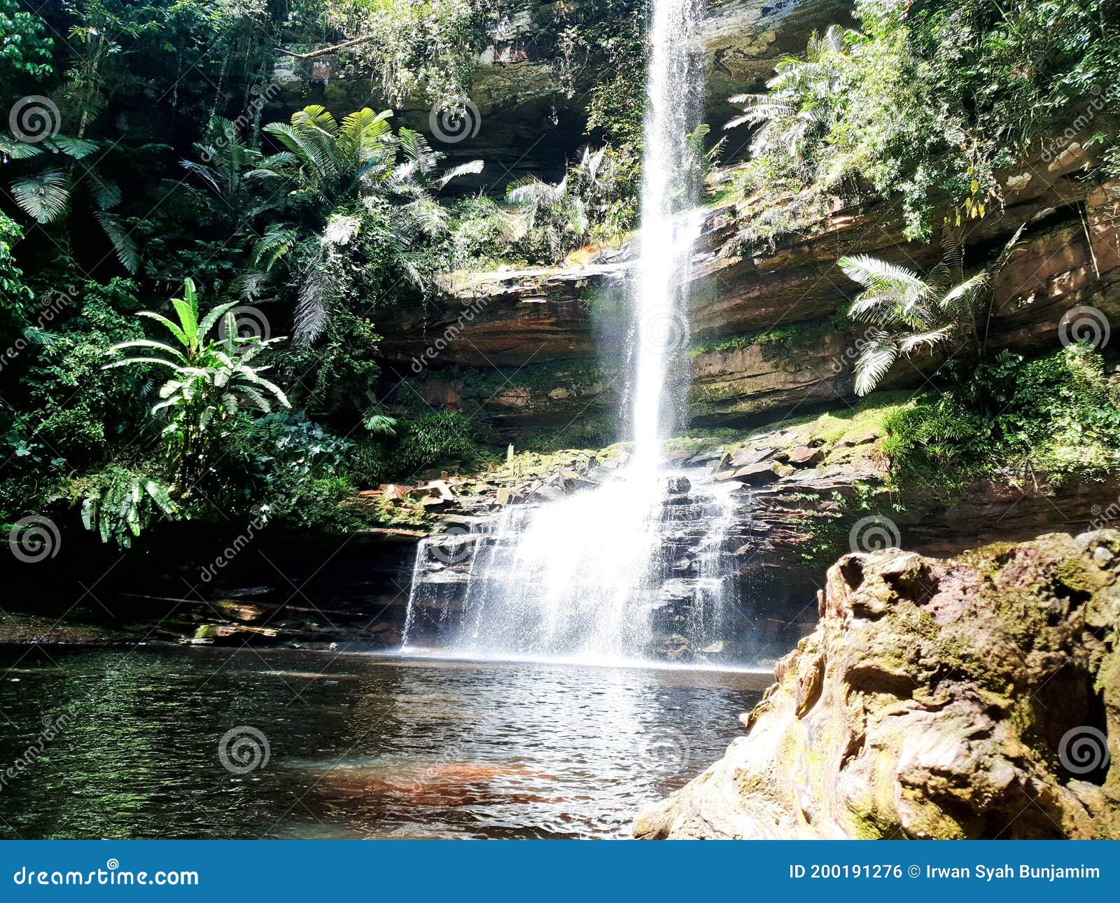 Takob Akob Waterfall foto de stock. Imagem de ravina - 200191276