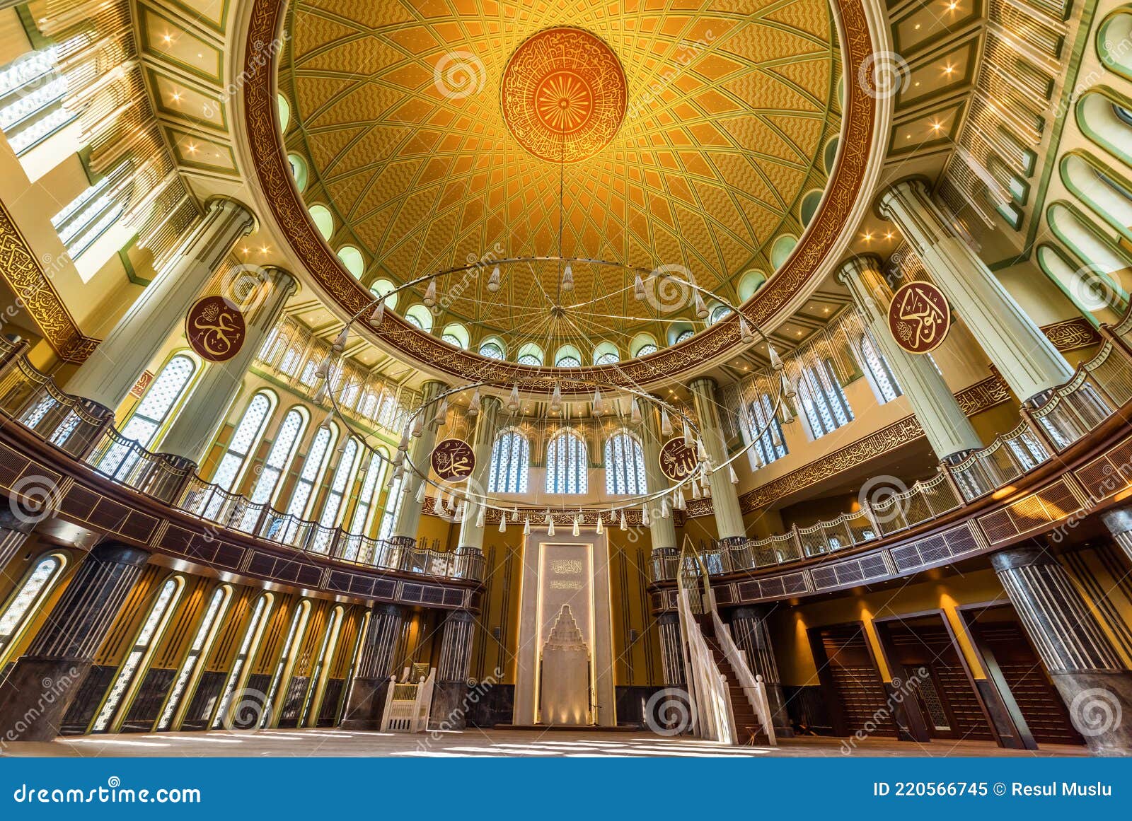 Taksim Mosque Interior View in ISTANBUL, TURKEY. Stock Image - Image of ...