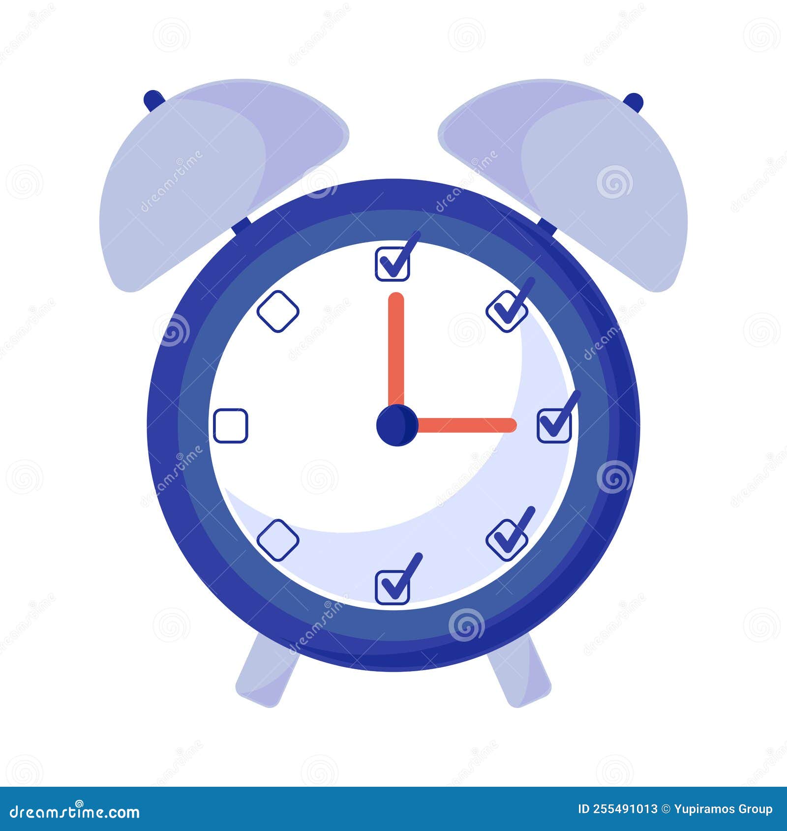 Takt-Wecker-Aufgaben vektor abbildung. Illustration von borduhr - 255491013