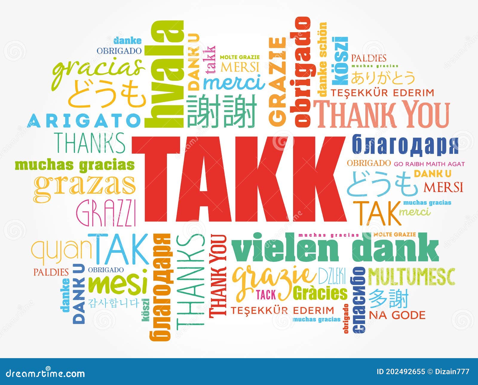 Takte Gracias En Icelandic Word Cloud En Diferentes Idiomas Stock de ...