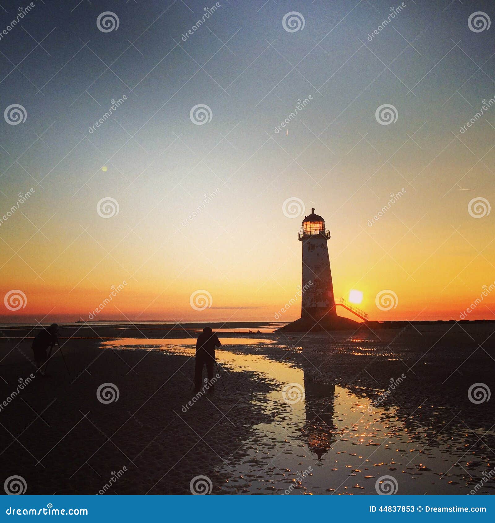Talacre Lighthouse stock image. Image of talacre, sunrise - 44837853