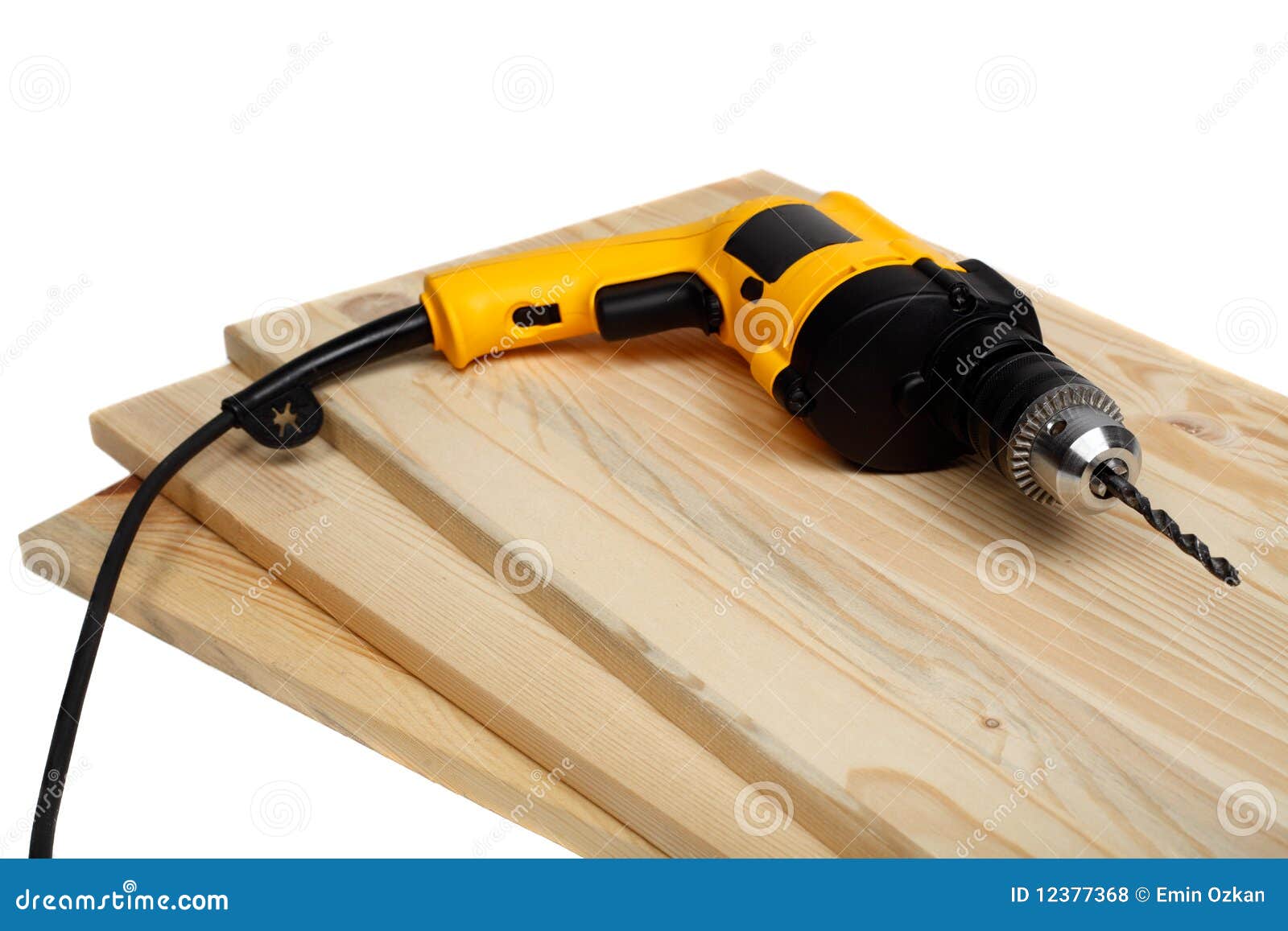 Taladro De Mano En La Madera Foto de archivo - Imagen de madera ...